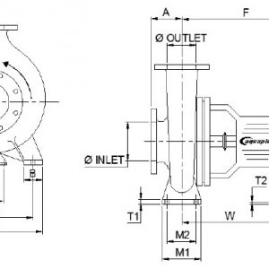 Aquaplus ESI Dimension Diagram - Aquaplus pumps